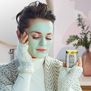 Tanlade 50 Pcs 8 oz Round Clear Container Jars with Lids Airtight Round Plastic Storage Jars Refillable Small Plastic Mason Jars Containers for Kitchen Household Food Storage Gold and Silver