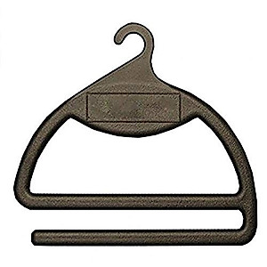 NAHANCO 1227-04 Wide Accessory Hanger with Two Broad Hanging Rails, Made of Sturdy Plastic, 3 5/8" Wide, Black (Pack of 100)