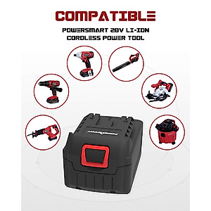 PowerSmart 20V 4.0Ah Lithium-Ion Battery, Replacement Battery