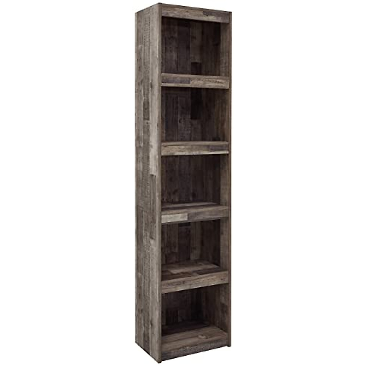Signature Design by Ashley Derekson Rustic Pier with 3 Adjustable Shelves, Gray Pine