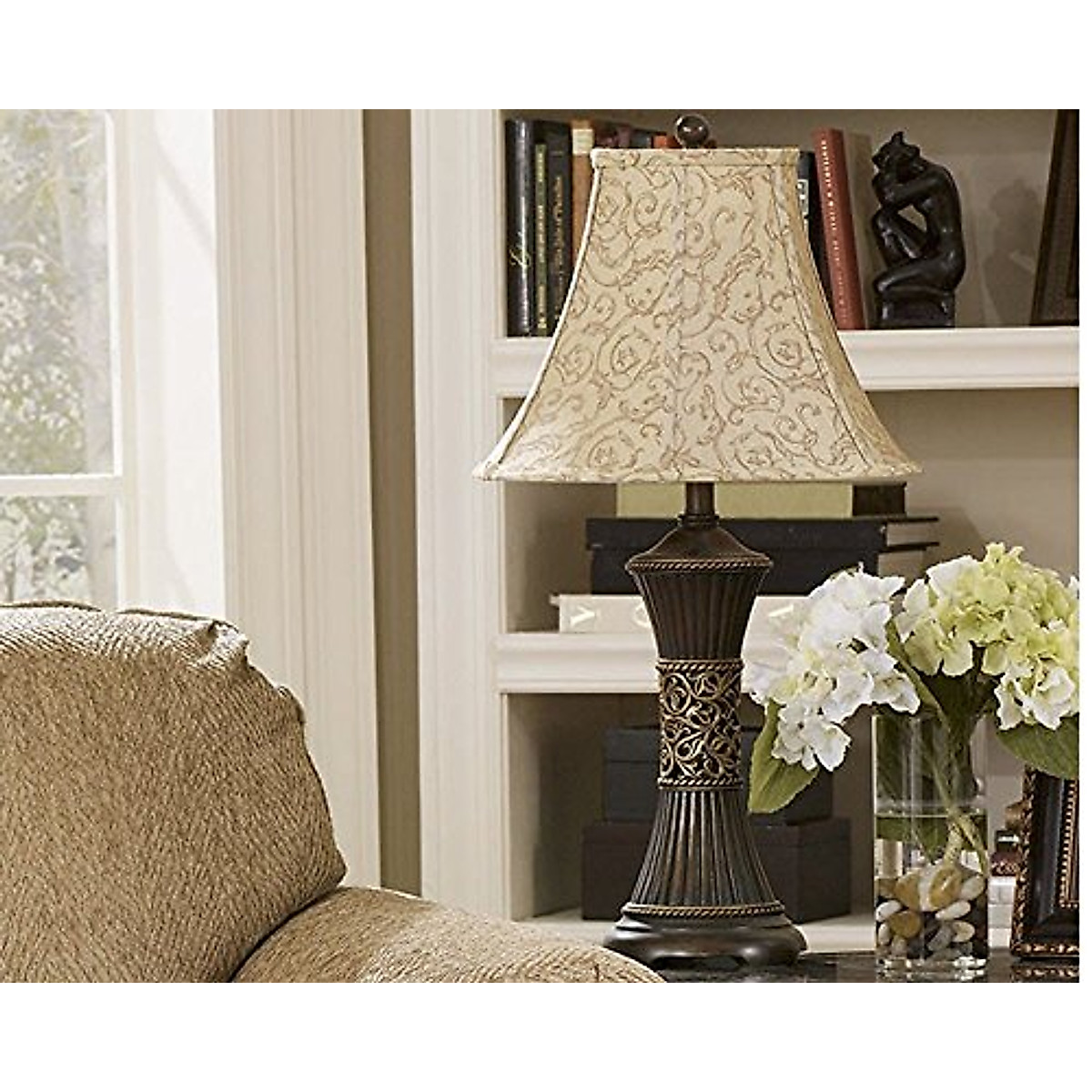 Signature Design by Ashley Mariana Antique Table Lamp, 2 Count, 28.5", Antique Brown