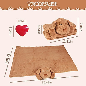 IFOYO Heartbeat Toy Puppy Heartbeat Blanket, Heartbeat Stuffed Animal for Dog Anxiety Relief, Puppy Calming Aid Behavioral Aid, Dog Crate Training Aids Sleep Aid Cuddle, Puppy Supplies Puppy Buddy Toy