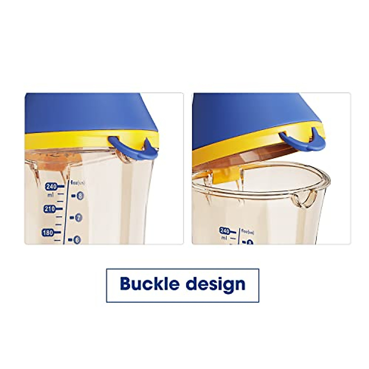 NICE PAPA Baby Bottle, Anti-Colic PPSU Baby Bottle, Flip Cap Baby Bottle Wide Neck BPA Free Baby, Medium Flow (8 Ounce, Blue)