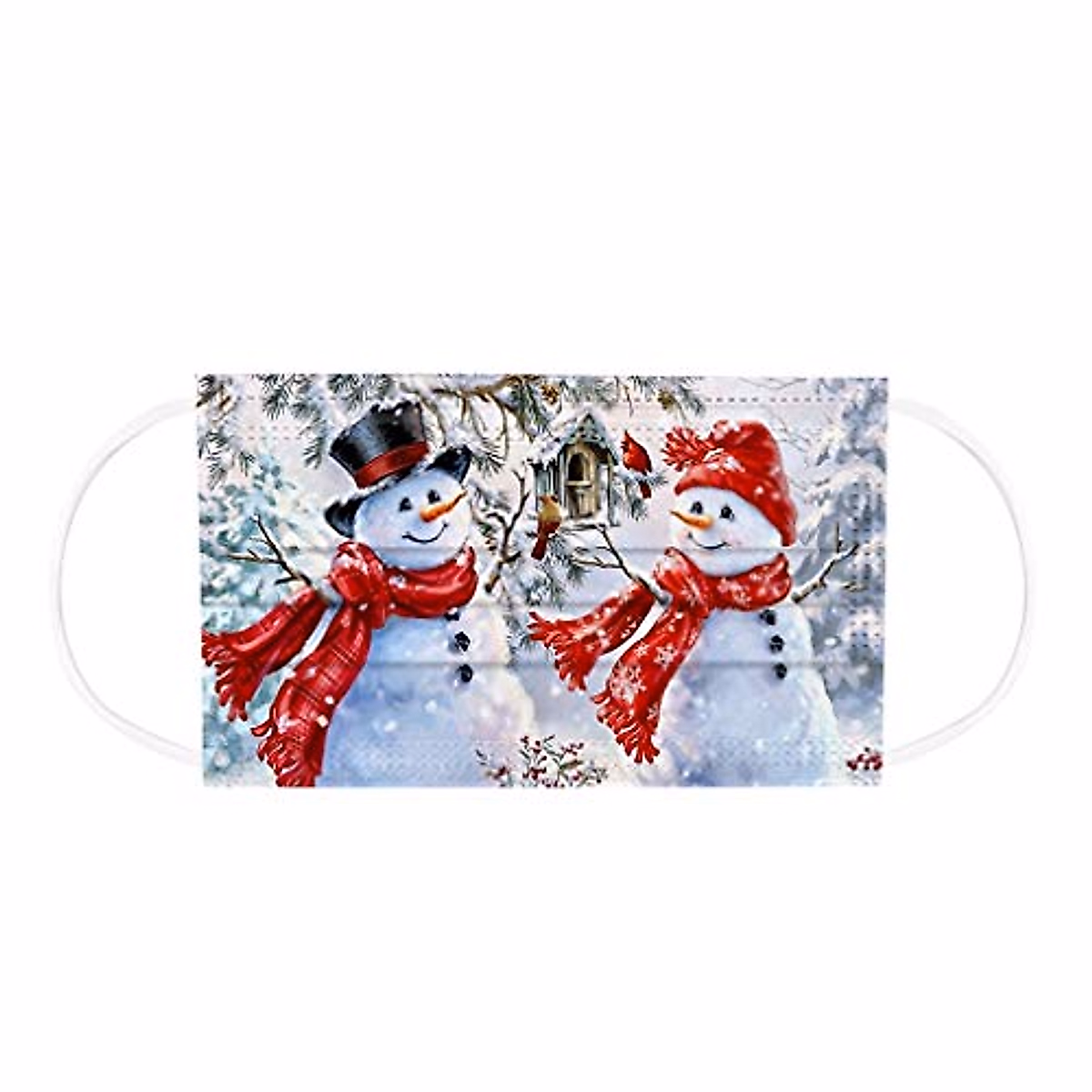 Adults Disposable Face_Mask,Christmas Cloth Covering,No Washable, Lightweight Breathable and Mouth Guards Balaclava