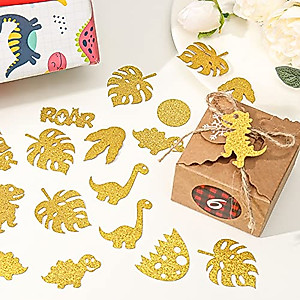 230 Pcs Dinosaur Confetti Dinosaur Table Decorations,Dinosaur Birthday Table Confetti Dinosaur Baby Shower Decorations,Cute Dinosaur Confetti Gold Confetti Dinosaur Baby Shower Supplies For Kids
