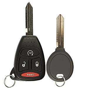 KeylessOption Keyless Entry Remote Car Key Fob and Uncut Ignition Key Replacement For OHT692427AA KOBDT04A
