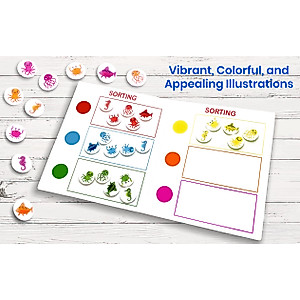 Bright Munchkins Toddler Busy Book - Preschool Learning Activities Book for Ages 2-4, Preschool Toddler Learning Toys & Montessori Toys, Autism Sensory Toys, 134 Piece Set with 10+ Activities