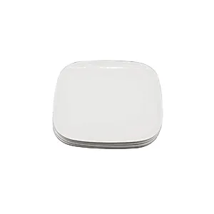 M&B GWPP Melamine Square Plates for Party, Set of 4 Dessert Salad Plates, Snacks, Appetizer Plates for restaurant indoor or outdoor picnic camping. (White)