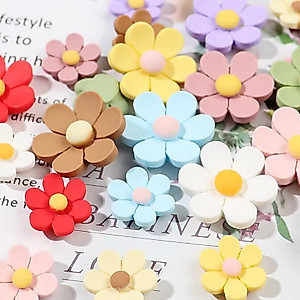 Cute Flower Fridge Magnets 20-Pack (4 Colors, 3 Sizes) 3D Strong Magnets for Fridge, whiteboards, lockers, Office. (Purple, Blue, Green, White) Set A