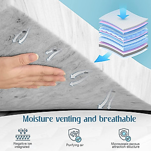 AwsumPick 3 Inch Twin XL Memory Foam Mattress Topper, Charcoal Infused Mattresses Pad for College Dorm, Soft Extra Long Twin Bed Toppers, CertiPUR-US Certified