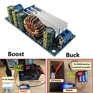 DC to DC Buck Boost Converter Adjustable Voltage CC CV Regulator 5-30V to 0.5-30V 4.2V 8.4V 12.6V 30W Power Supply Led Driver Constant Current Battery Charger with Charging Status Indicator