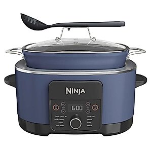 Ninja Foodi PossibleCooker PRO 8.5 Quart Multi-Cooker, with 8-in-1 Slow Cooker, Dutch Oven, Steamer, Glass Lid Integrated Spoon, Nonstick, Oven Safe Pot to 500°F, Navy