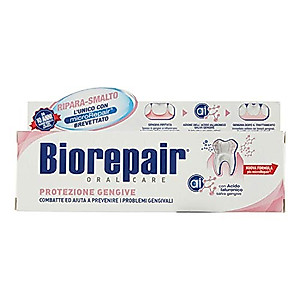 Biorepair:"Protezione Gengive" (Gum Protection) Toothpaste with microRepair, New Formula - 2.5 Fluid Ounce (75ml) Tube [ Italian Import ]