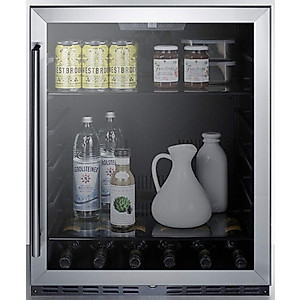 Summit AL57G 24 Inch Freestanding Counter Depth Compact Refrigerator with 4.8 cu. ft. Capacity, in Stainless Steel