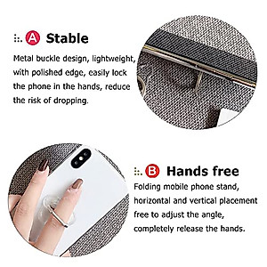 8 pcs Transparent Cell Phone Ring Holder, CNYMANY Finger Grip Kickstand Stand for Universal Smartphone Case Accessories - 8 Shapes