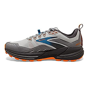 Brooks Men's Cascadia 16 Trail Running Shoe - Oyster Mushroom/Alloy/Orange - 11 Medium