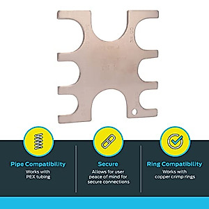 SharkBite 3/8 Inch PEX Crimp Tool Go / No-Go Gauge, Plumbing Fittings, 23080