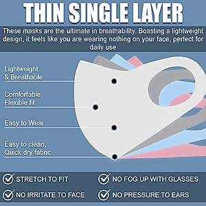 10 PACK Face Covers with Elastic Ear Loop Cover Full Face Anti-Dust, Unisex, Washable and Reusable for Men and Women, soft on the face and skin (Colorful)