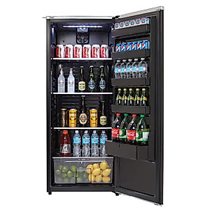 Danby DAR110A3MDB 11 Cu. Ft. Apartment Basement Sized Contemporary Classic Refrigerator with 3 Adjustable Glass Shelves and Bottle Storage, Black