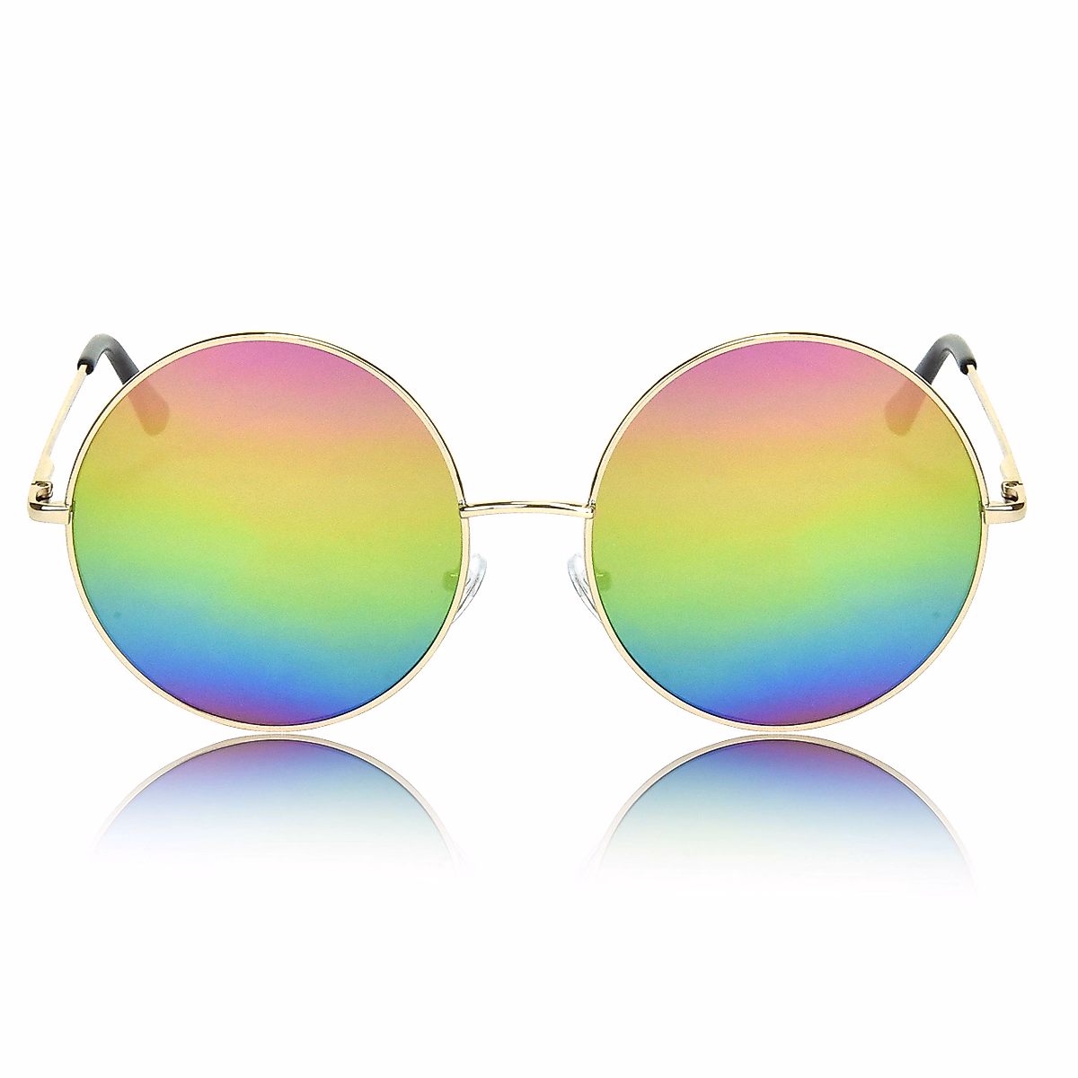 Pride Rainbow Sunglasses Gay LGBTQ Accessories Bisexual Stuff Festival Futuristc