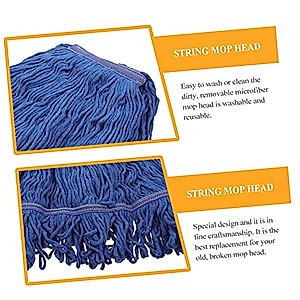 Healeved String Mop Replacement Head Microfiber Floor Mop Cleaning Mops Commercial Mop Heavy Duty Cotton Mop Industrial Mop Accessories Commercial Cut End Cotton Mop Cotton Yarn Mop Pad
