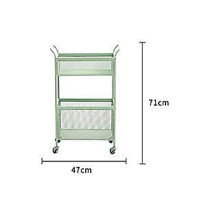 Magazine & Newspaper Baskets Magazine Rack Wrought Iron Rack Wheeled Living Room Book Storage Basket Bedroom Bedside Locker Living Room Storage Cart Floor-Standing Multi-Layer Storage Rack