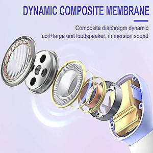 MUDUH Bluetooth Earbuds in-Ear Wireless Headphones with Char-ging Case, Deep Bass Noise Cancelling, Built in Microphone, 5H Using Time, Sweat Proof Sports Earphones