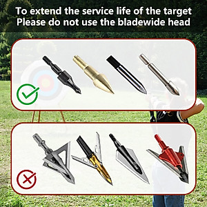 Swatlo 5-Layer Red Straw Target Archery Practice (20 Inch, 8lbs)