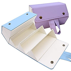 MAFENLY multiple glasses case travel Five sunglass, 5 sockets glasses case travel sunglasses organizer holder (6 PACK shiziwen green)