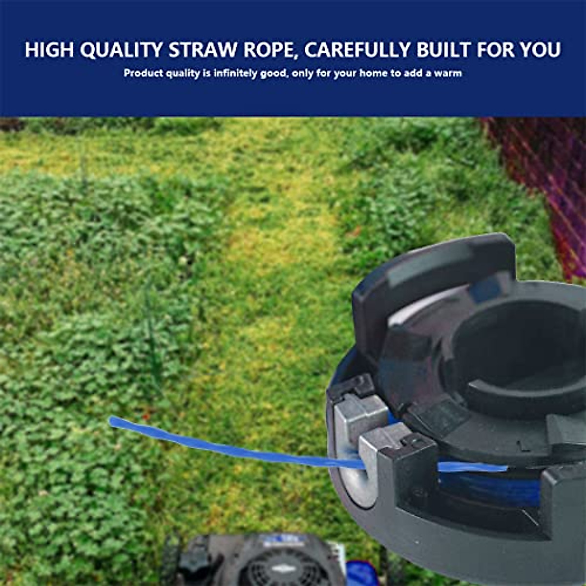 Grass Strimmer Line Trimmer Cord Twist Lines Universal Replacement Trimmer Lines Star Line Eater Weed Strimmer Wire String Brush Cutter for All Garden Grass Strimmers (2.0MMx90M)