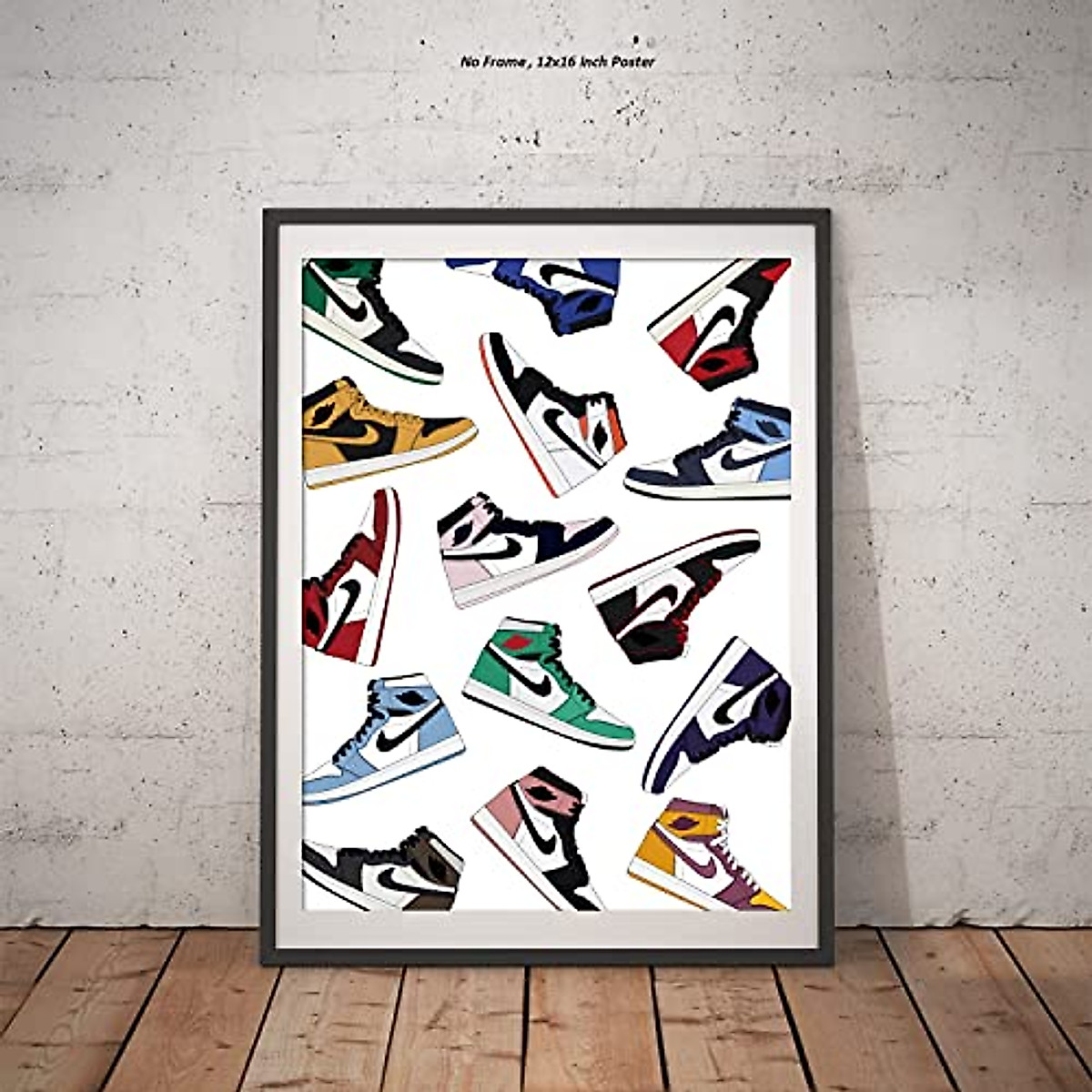 Hypebeast Custom Sneaker Poster – (12x16 Inch) Unframed – AJ Wall art, Hypebeast Room Decor, Michael Jordan Poster, Sneaker Air Gym Shoes Shoebox Collection Aesthetic Cool Poster for Teen Boys Guys Men Room Dorm Bedroom Wall Decor by LIYA Design Prints