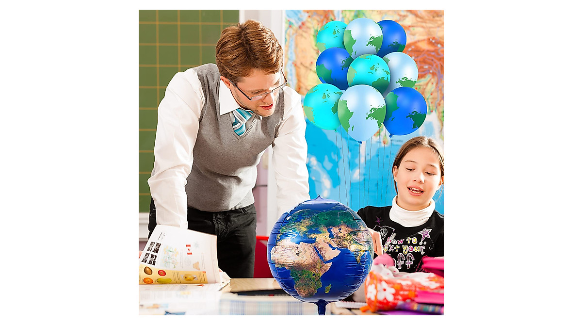 48-Piece Earth Balloons Set for Party & Teaching