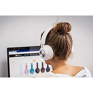 PowerLocus P3 Wireless Bluetooth Headphones Over-Ear, [40h Playtime, Bluetooth 5.0] Foldable Stereo Wireless/Wired Headphone Over Ear with Mic Deep Bass Headset for iOS/Android/Laptop/PC/TV - White