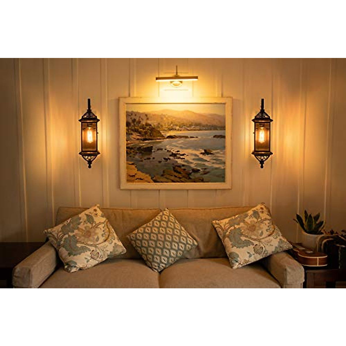 GAZELIGHTING Outdoor Light Fixture 18.5" H Porch Light Oil Rubbed Bronze Outdoor Wall Lights with Clear Glass Waterproof Outside Lights for House Patio Garage Frontdoor 1 Pack Bulb Not Included