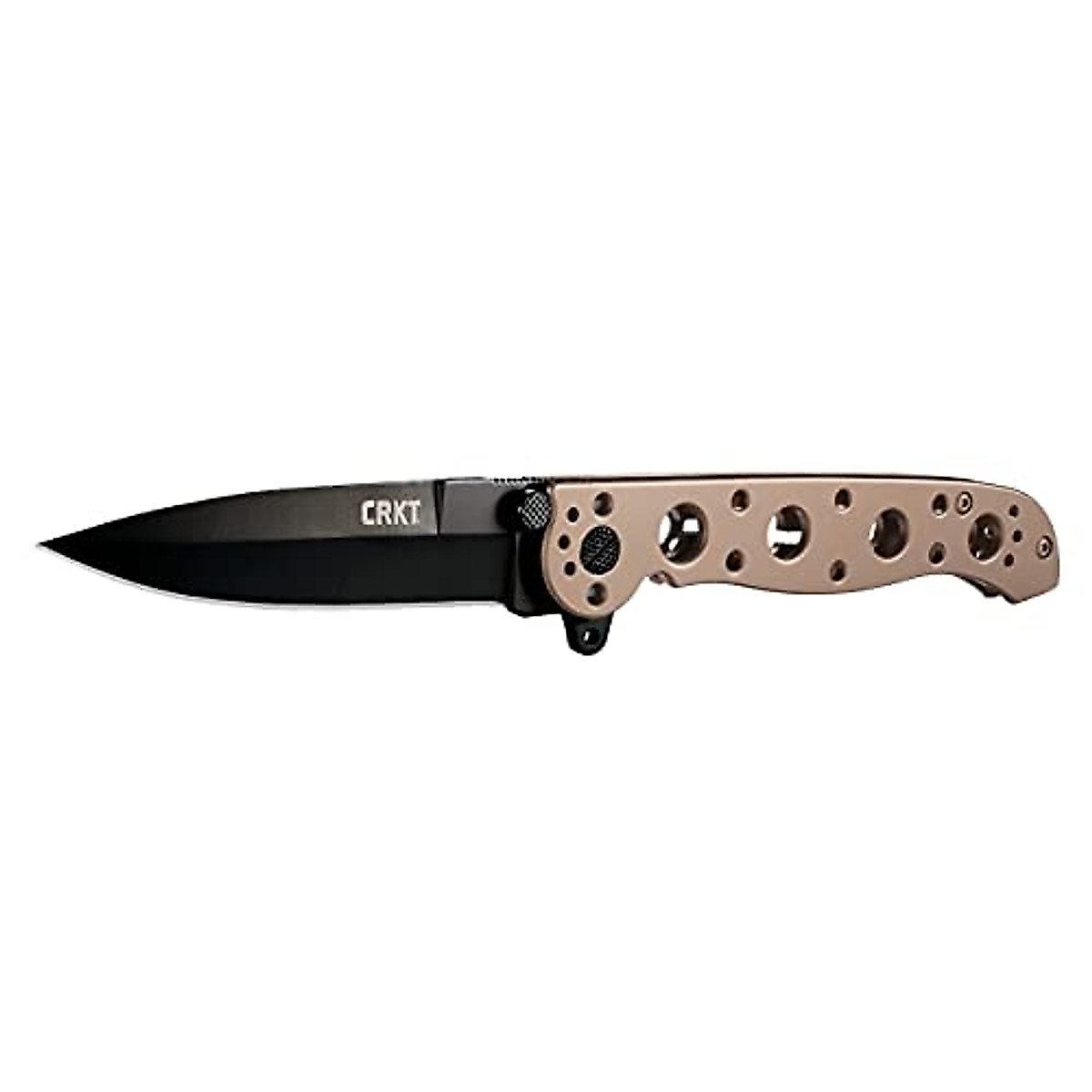 CRKT M16-03BK EDC Folding Pocket Knife: Everyday Carry, Black Sandvik 12C27 Steel Blade, Liner Lock, Bronze Aluminum Handle, 4-Position Pocket Clip