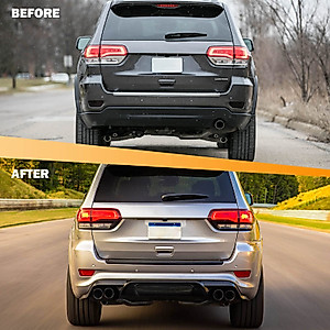 Rear Bumper Reflector Light Lamp Compatible with Jeep Grand Cherokee 2012-2018, Patriot 2013-2017, Dodge Journey 2012-2020 Back Bumper Reflectors Left & Right Red Les Replace # 57010720AC, 57010721AC