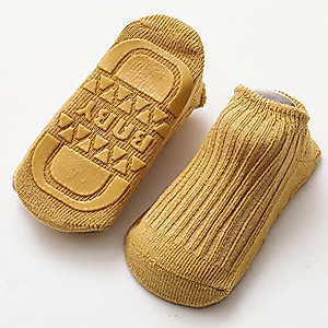 Adeimoo Baby Girls Toddler Non-Skid Socks Unisex Baby Toddler Floor Socks Newborn Infant Anti Slip Socks 8 Pairs 1-3T