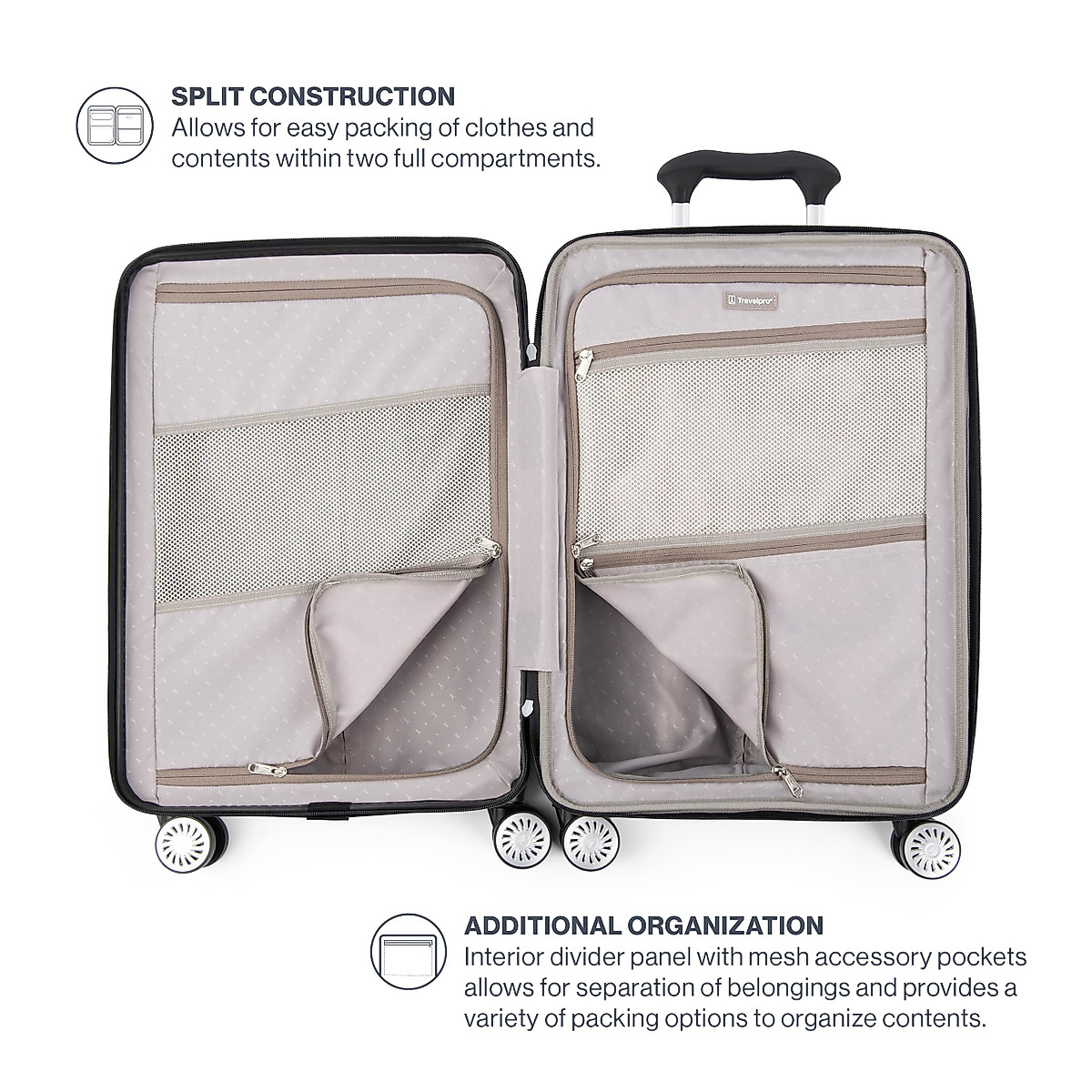 Travelpro Pathways 3 Hardside Expandable Luggage, 8 Spinner Wheels, Lightweight Hard Shell Suitcase, Carry On 21 Inch, Kayak