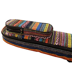 MUSIC FIRST Original Design 0.65" (16mm) Thick Padded Country Style 5-string Banjo Case, Banjo Gig Bag (Fit for Overall Length 38 inch / 96~97cm Full Size Banjo).