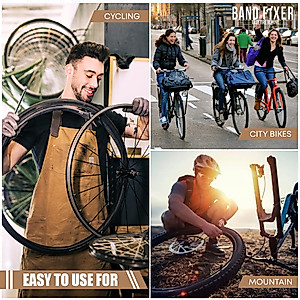 BANDFİXER Bike Tire Lever Bicycle Tire Repair Kit Removal and Fitting Back Tool for All Kind of Bike Tires Long Lasting Stainless Steel Body Adjustable for All Rim Dimensions