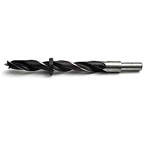 Eazypower 30045 1" Brad Point Doweling High Speed Steel Drill Bit Jobber Length with Rubber Depth Stops (1 Pack)