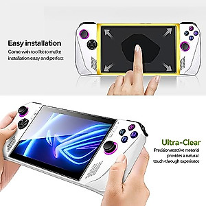 ivoler [2 Pack] Screen Protector Tempered Glass for ASUS ROG Ally Gaming Handheld 7 inch 2023 with [Alignment Frame], Transparent HD Clear Anti-Scratch Screen Protector for ASUS ROG Ally Gaming Handheld-7 inch
