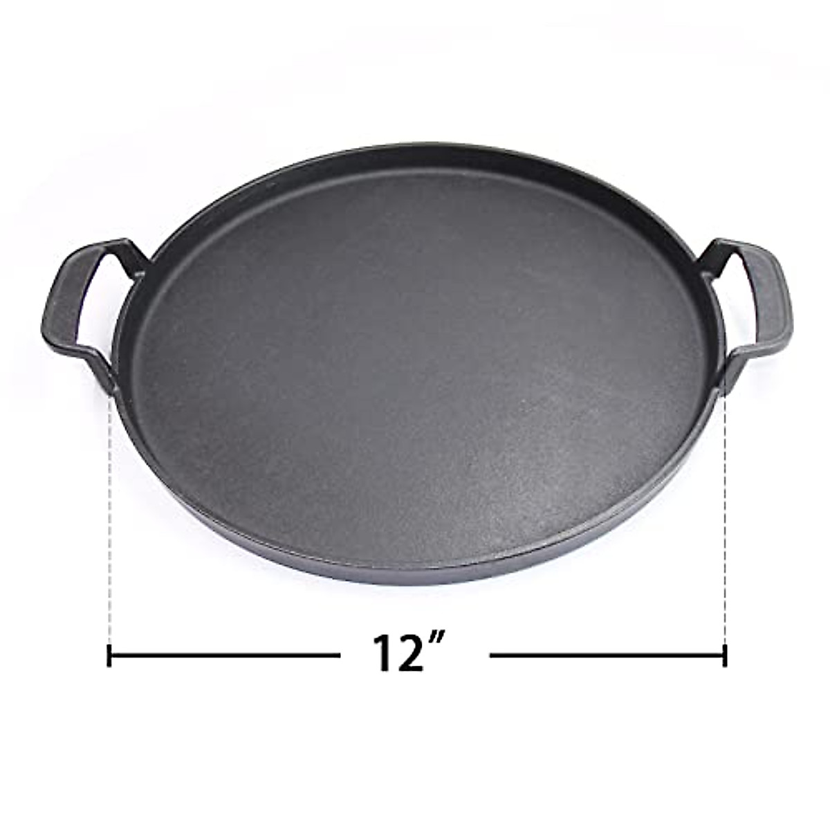 Hongso 12" Dia. Gourmet BBQ System Griddle with Handles for 22 1/2 inch Weber Original Kettle Premium Charcoal Grill, 22.5'' Smokers, 22" Weber Performer Premium, Deluxe Charcoal Grill