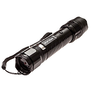 Police Stun Gun 1158 - Aluminum Series 59 Billion Rechargeable with LED Tactical Flashlight