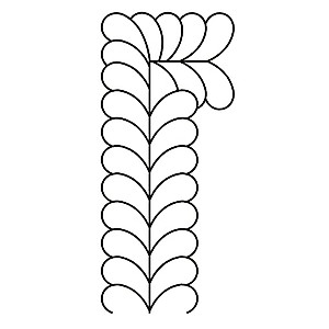 Border and Corner Feather Quilting Stencils - with Square Block Stencil - 3 Quilting Plastic Quilt Stencil Set for Borders, Background, Patterns - for Machine and Hand Quilting - with Guide