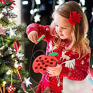 KLT Lacing Toy for Toddlers, Wooden Threading Toy Kids Travel Car Airplane Activities, Road Trip Essentials Games, Educational learning Fine Motor Skills Montessori Toys 1 Apple,1 Watermelon, 1 Cheese