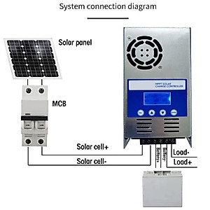 MPPT Solar Controller 12 24 36 48V Increase 15% to 20% Efficiency Tracking Efficiency 99.9% IP21 Waterproof Auto Adjustment Intelligent Identification Protection Function
