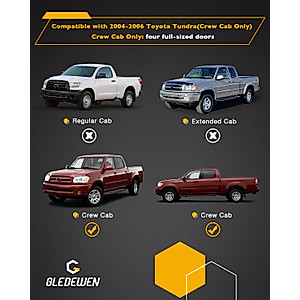 Interior Door Handles Set W/ Bezel (4Pcs), Compatible with 2000-2007 Toyota Avalon Sequoia Tundra（Crew Cabs), Beige, Front & Rear Inside Left Driver & Right Passenger | 69206-0C030-E1,69205-0C030-E1