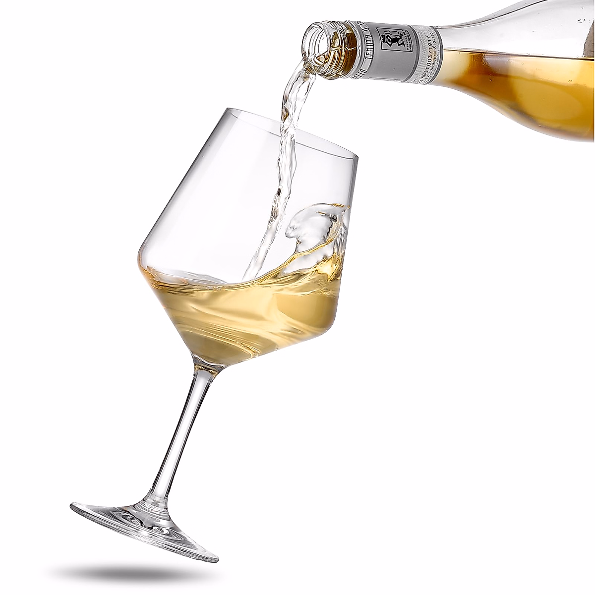 Hlukana Unbreakable Wine Glasses Set of 6, 16 oz Plastic Wine Glasses with Stem, BPA Free, Reusable Wine Glass for Poolside, Outdoors Camping Picnic Restaurants Home Bar Christmas Unique Gift