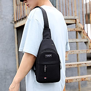 Waterproof Sling Bag Crossbody Backpack for Men Women, Sling Backpack Anti Theft Backpack for Traveling Chest Bag